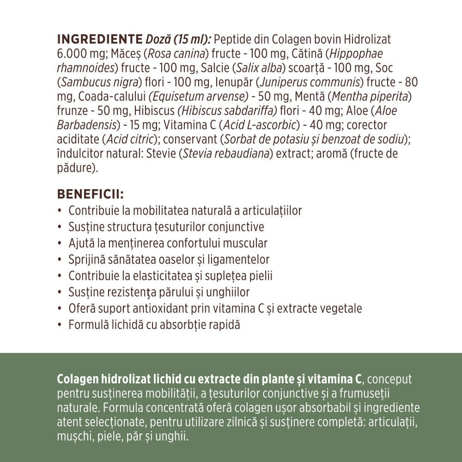 Colagen hidrolizat lichid Colagenus de la Faunus Plant